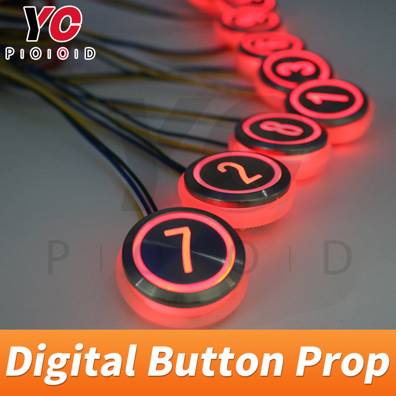 Room escape digital buttomn prop press button in order to open lock ...